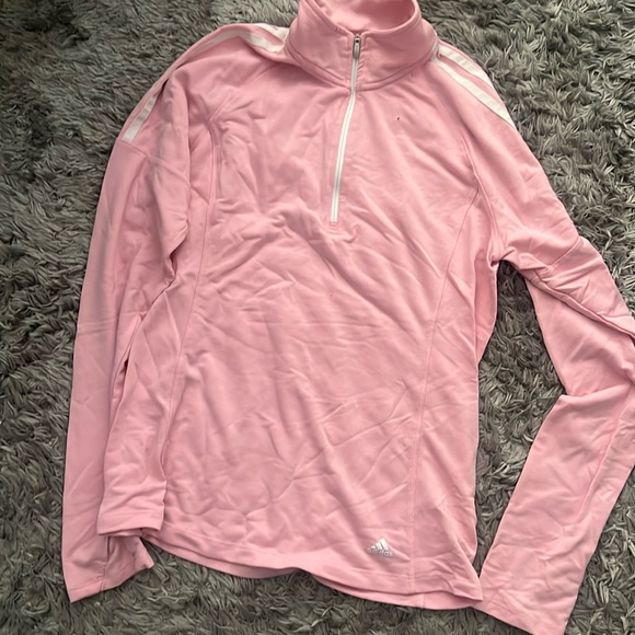 adidas | Tops | Adidas Golf Zip Up Long Sleeve Pink | Poshmark